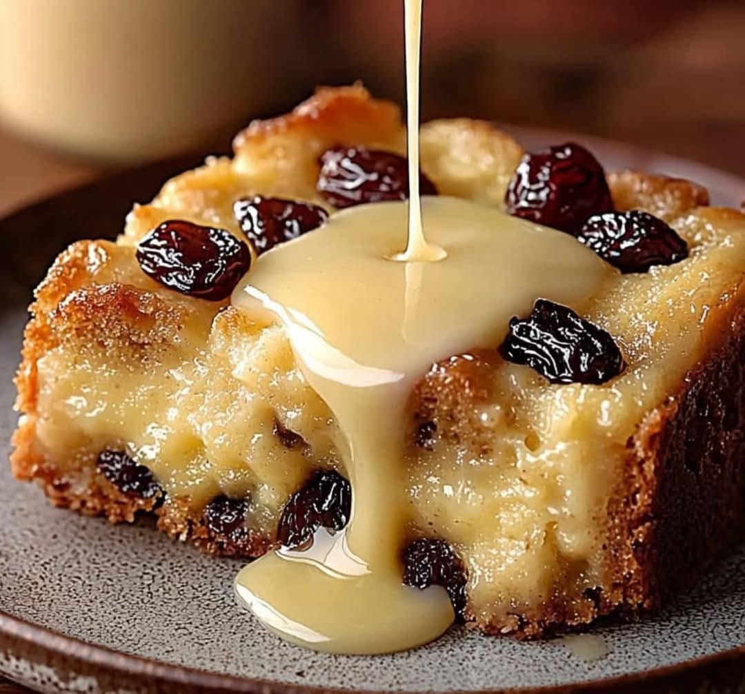 Classic Bread Pudding with Vanilla Custard Sauce - All easy recipes